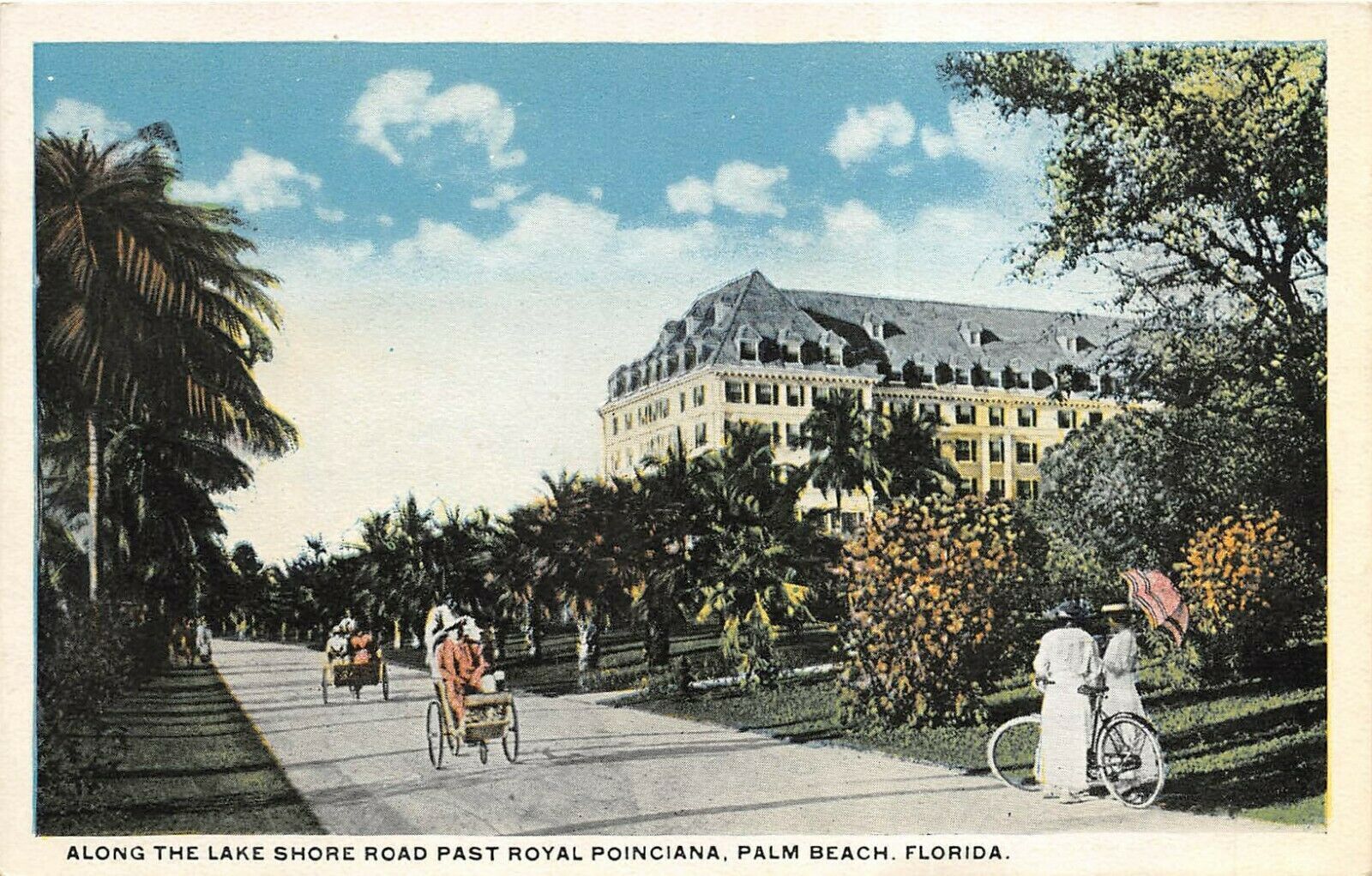 Palm Beach Florida 1920s Postcard Along Lake Shore Road Past Royal ...