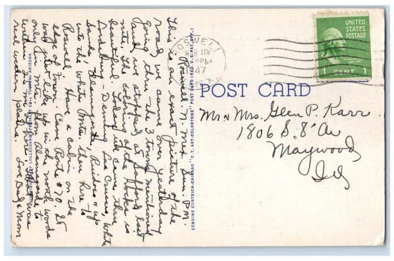 1947 Queen Creek Gorge Globe-Miami-Superior Highway Arizona AZ Vintage ...