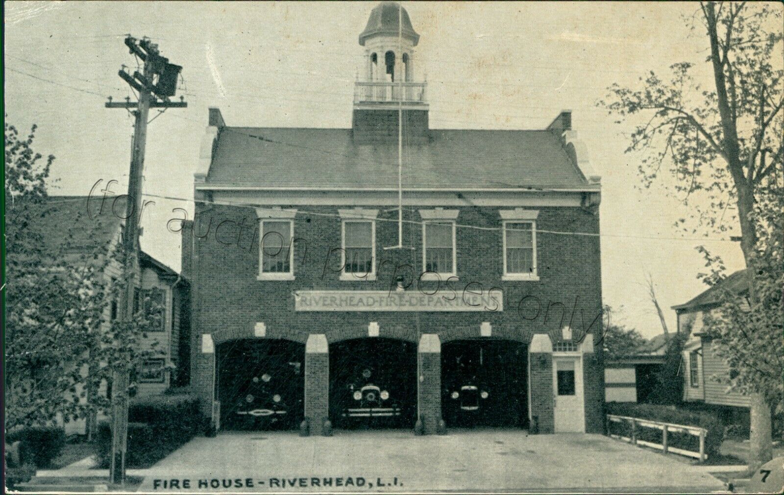 Riverhead, Long Island, New York - Fire Department firehouse postcard ...