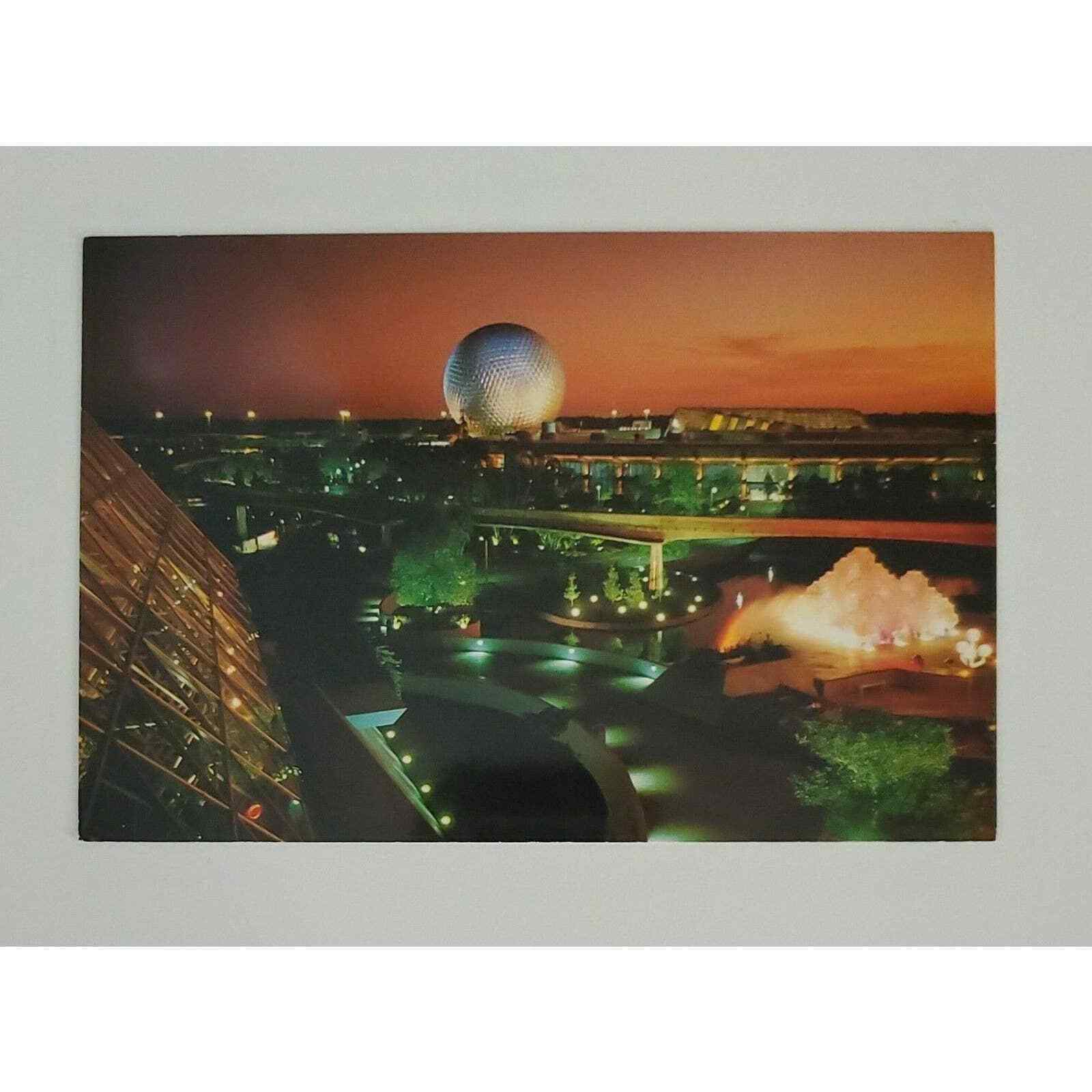 Epcot Center Future World Walt Disney Orlando Florida Postcard Aerial ...