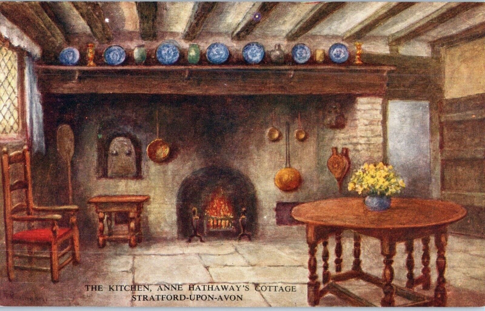 The Kitchen in Anne Hathaways Cottage Stratford Upon Avon England ...