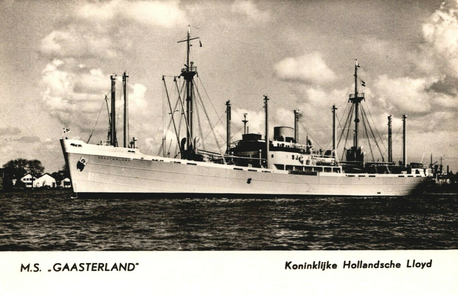 Koninklijke Hollandsche Lloyd ms Gaasterland Ship Vintage RPPC 03.65 ...