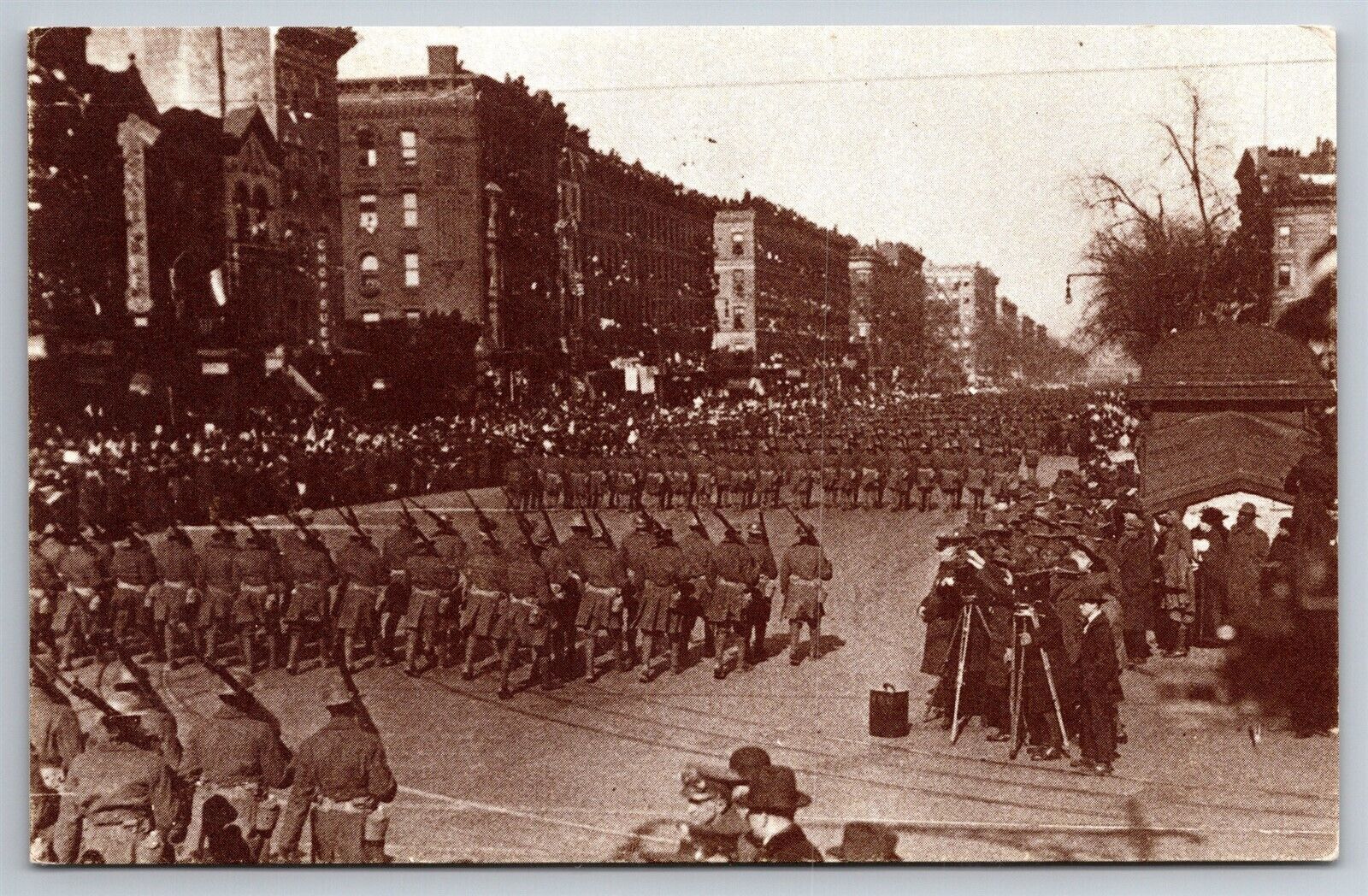 Buffalo Soldiers WWI 369th Infantry Marching Thru Harlem NYC Reprint PC ...