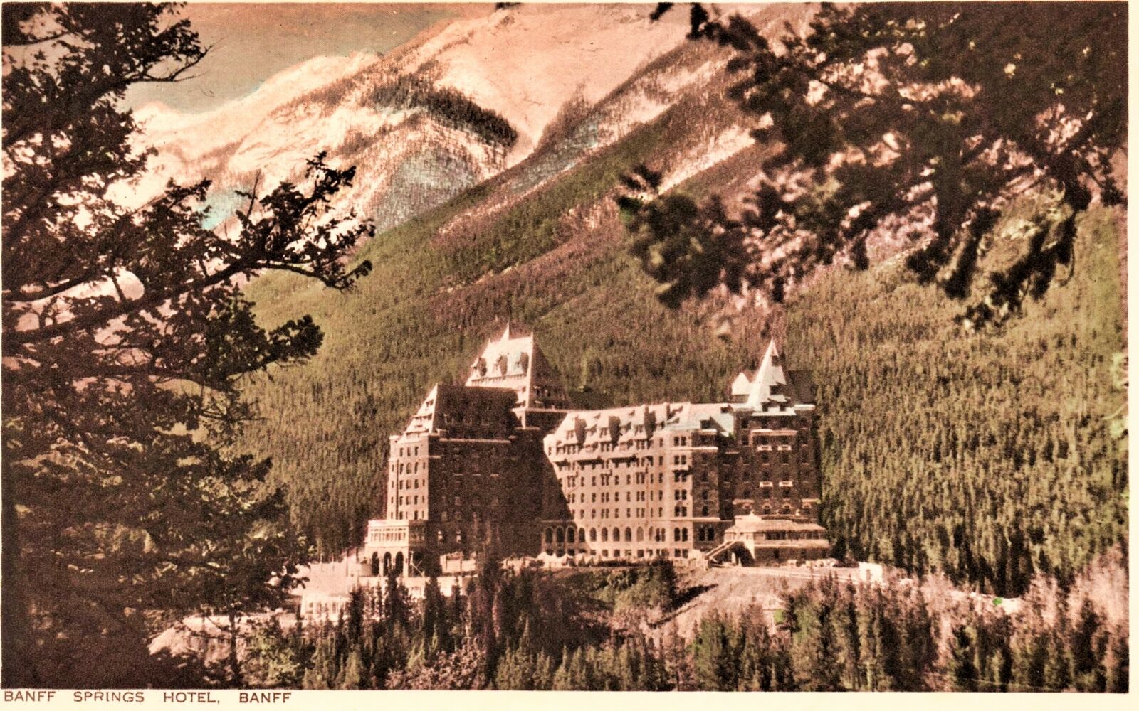 Vintage Postcard Banff Springs Hotel From Photo by Byron Harmon ...