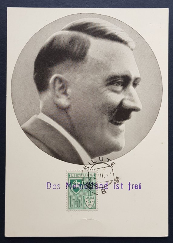 Germany Third 3rd Reich Original Nsdap Propaganda Postcard Adolf Hitler ...