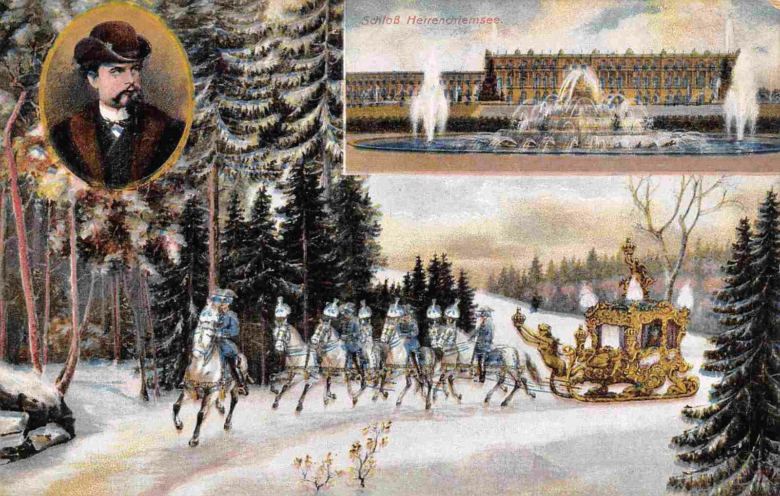 Royal Golden Coach Sleigh Schloss Herrenchiemsee Germany Ottmar Zieher ...