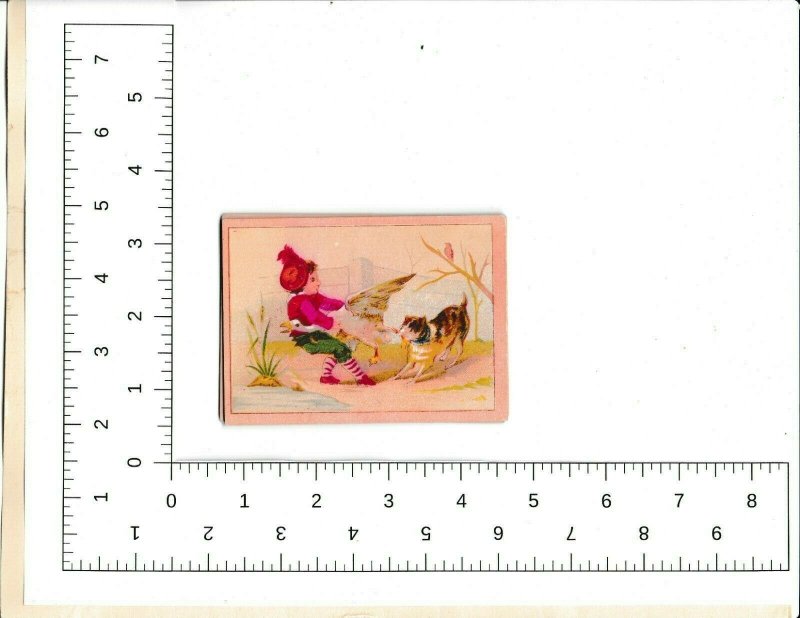 Lot of 6 Vintage Trade Cards Jester Chef Animals Goose Cat Moose Rat ...