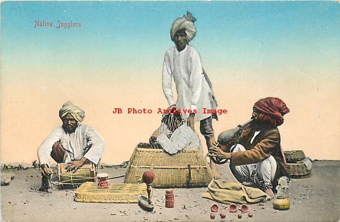 Native Ethnic Costume Clothing, Jugglers with their Tools of Trade ...