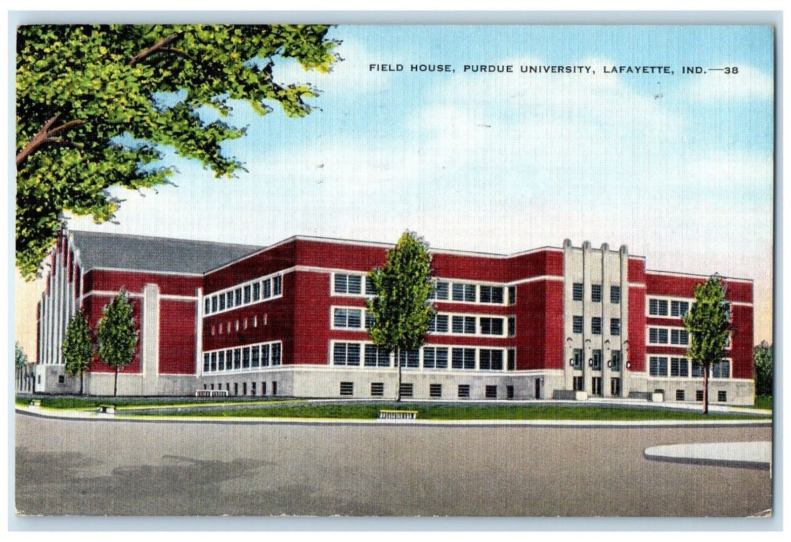 1941 Field House Purdue University Exterior Building Lafayette Indiana ...