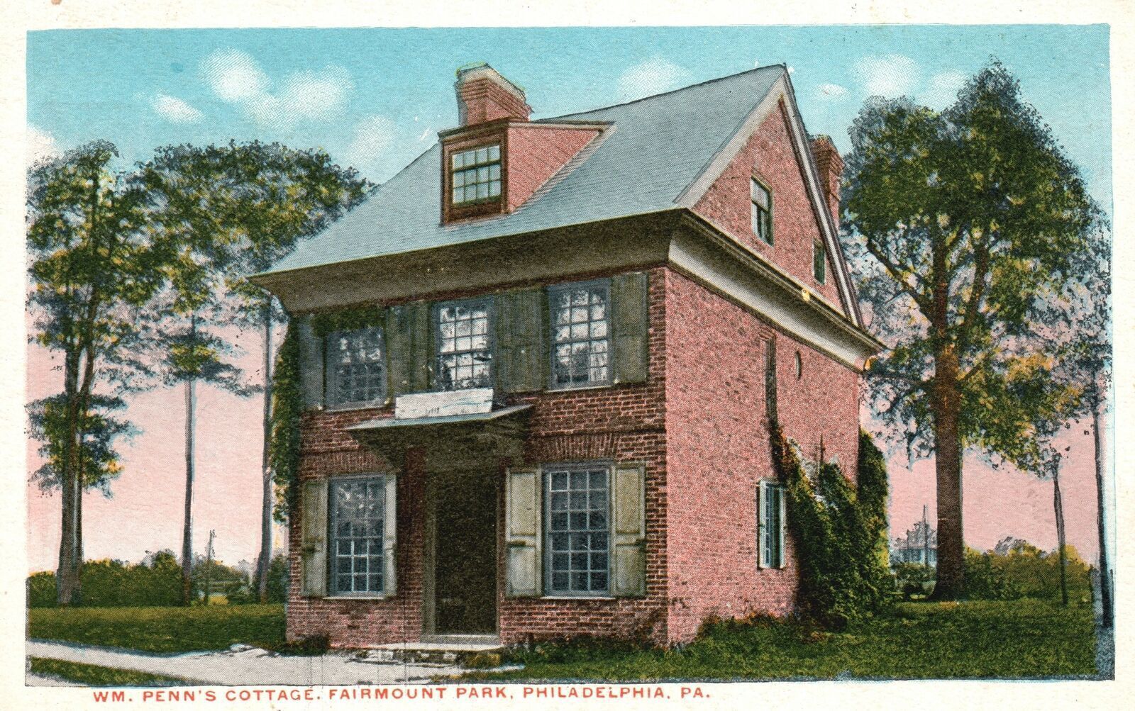 Vintage Postcard W.M. Penn's Cottage Fairmount Park Philadelphia ...