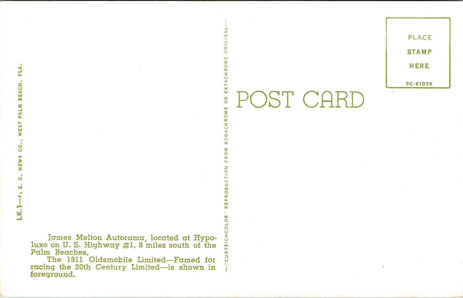 James Melton Autorama Hypluxo US Highway 1 Palm Beach Oldsmobile UNP ...