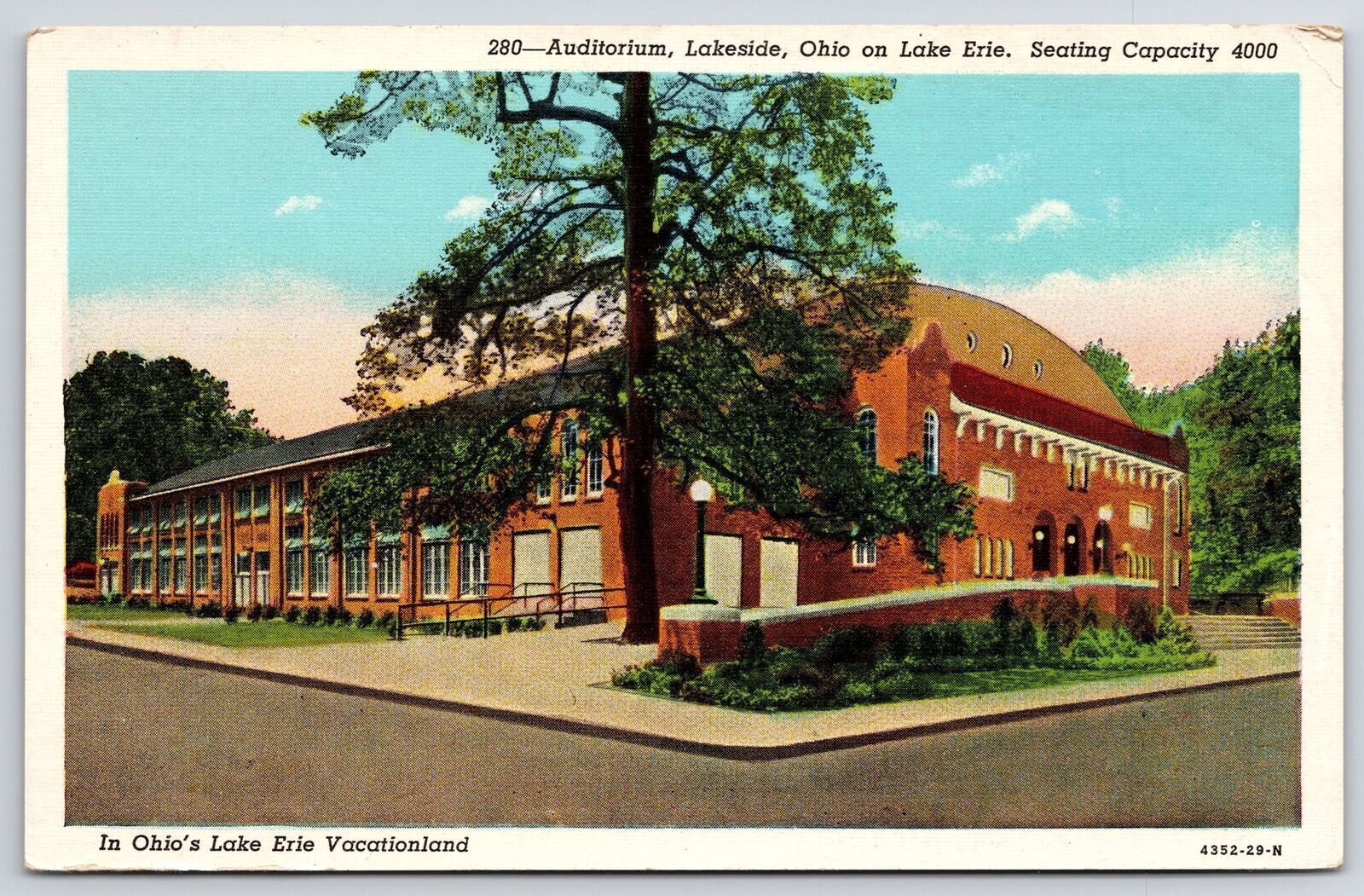 Vintage Postcard Auditorium Building Lakeside Ohio Lake Erie ...