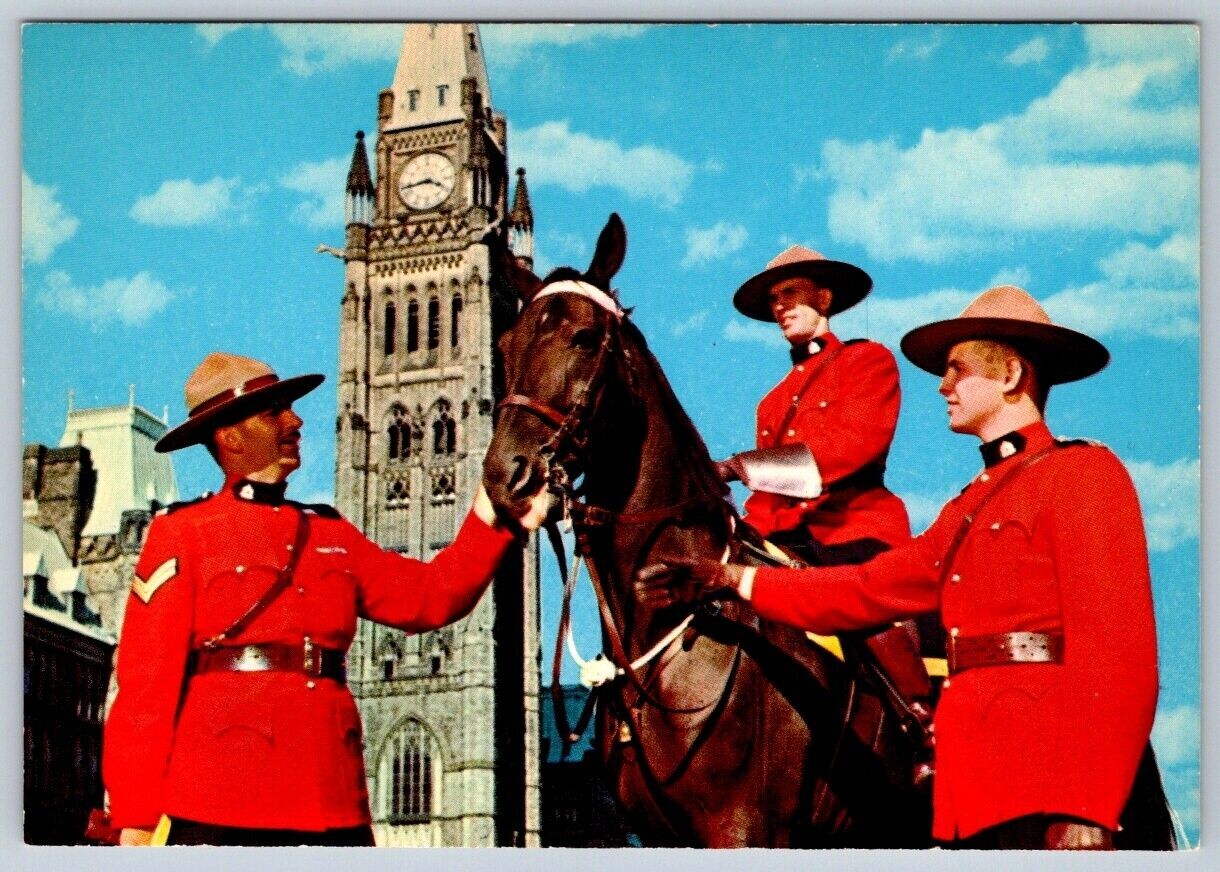 RCMP Royal Canadian Mounted Police, Horseback, Peace Tower, Ottawa ...