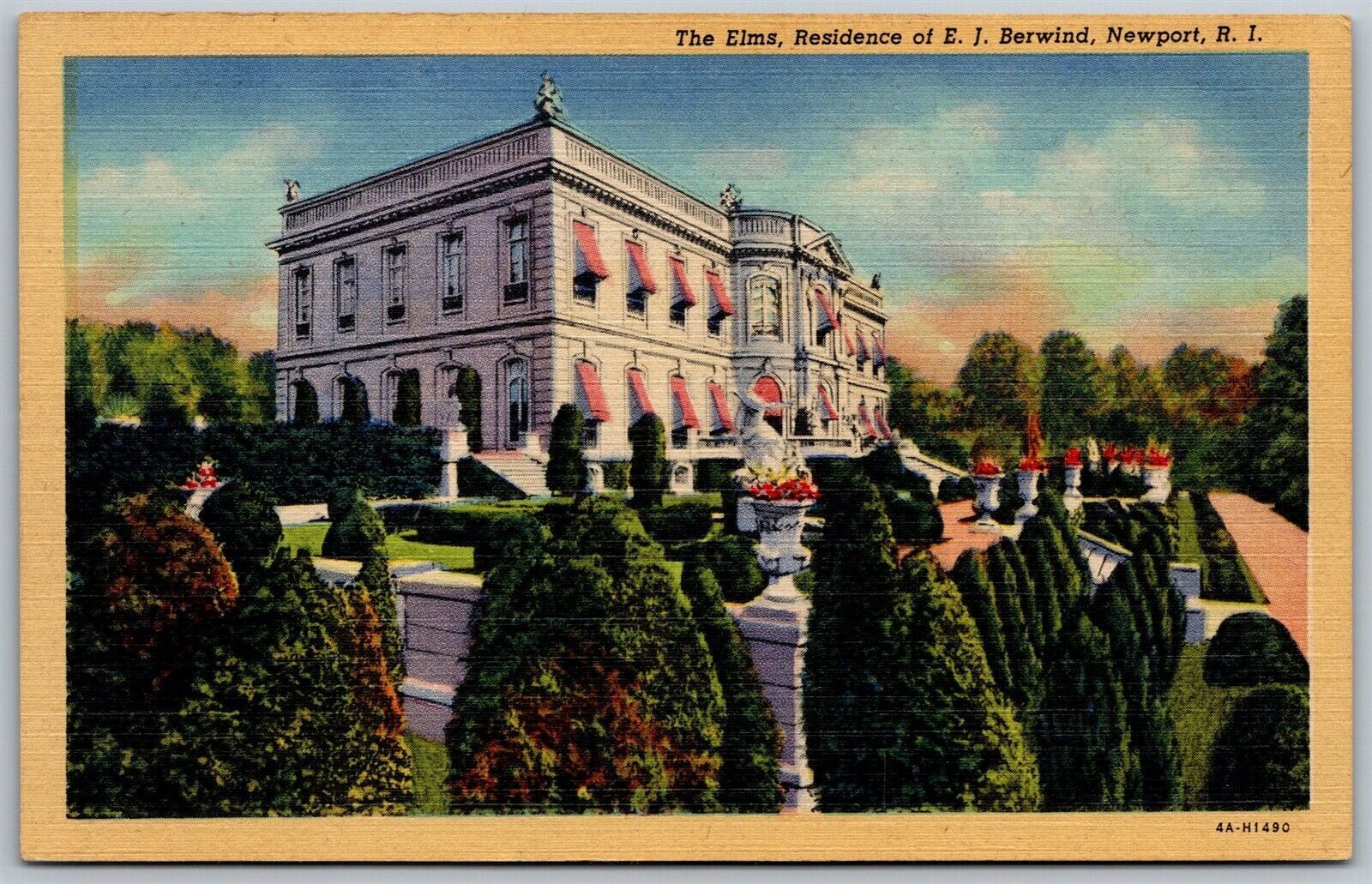 Vtg Newport Rhode Island RI The Elms Residence of E J Berwind 1930s ...