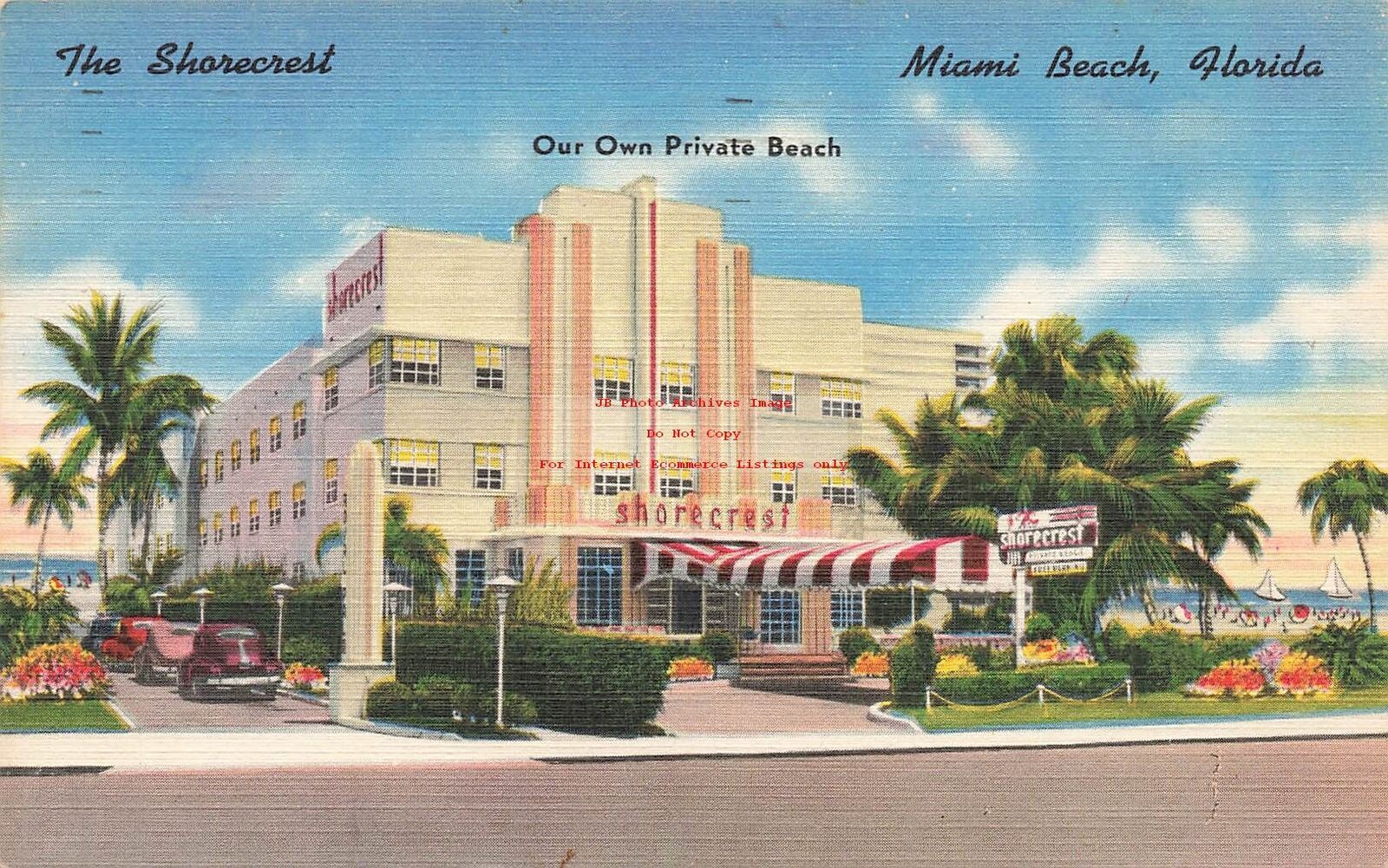 FL, Miami Beach, Florida, Shorecrest Hotel, Entrance, Colourpicture No ...