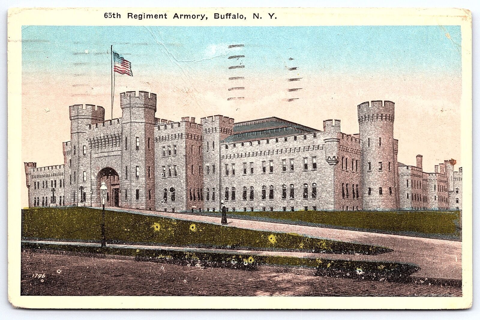 1917 Armory Building 65th Regiment Buffalo New York Historical Posted ...