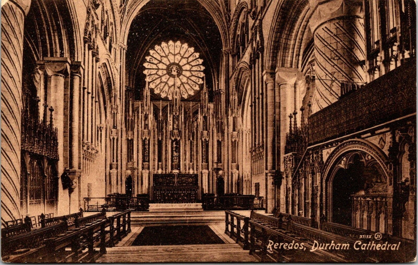 Vintage Postcard Reredos at Durham Cathedral England [Vertical Crease ...
