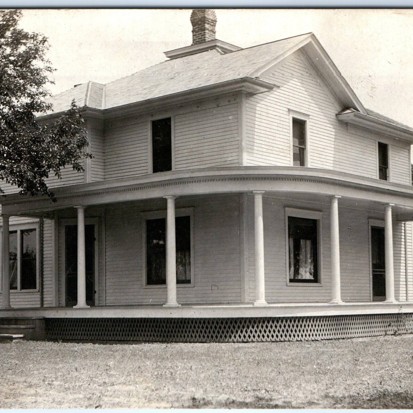 c1910s Nice Porch White House RPPC Home Real Photo Postcard Farm ...