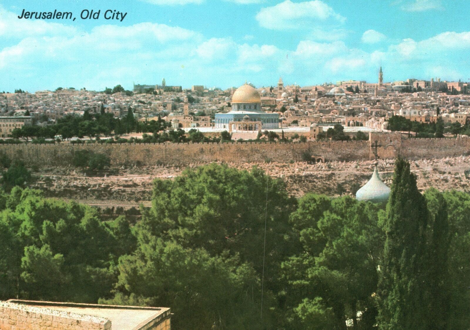 Postcard Jerusalem Old City Seen From Mount Of Olives Israel Star Cards ...