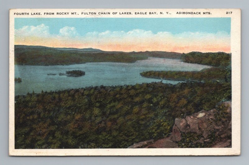 Fourth Lake Rocky Mt Fulton Chain Eagle Bay Adirondack Mts New York ...