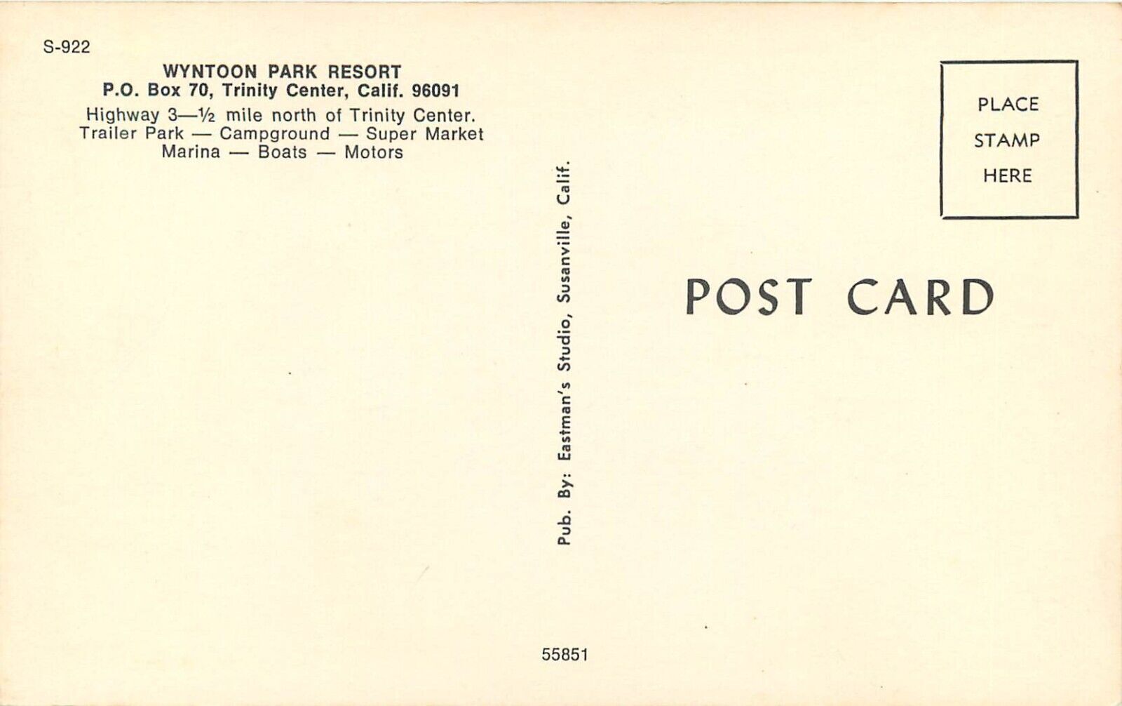 1960s Postcard Wyntoon Park Resort, Gas Station, Trinity Center CA Hwy ...