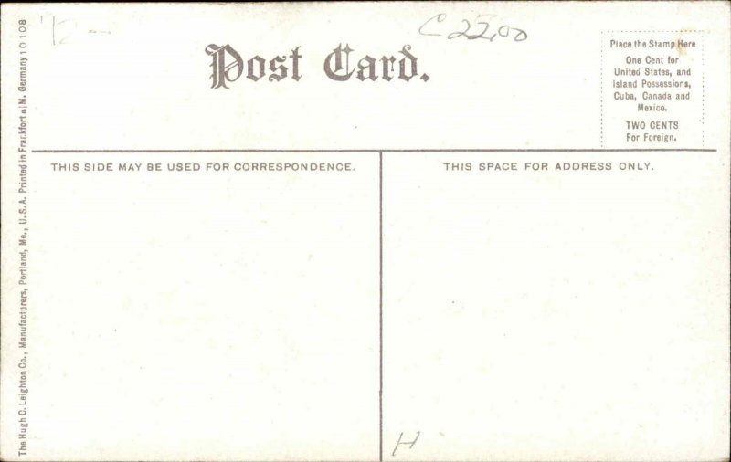 Spruce Head ME Two Bush Island Lighthouse 1900s-20s Vintage Postcard ...