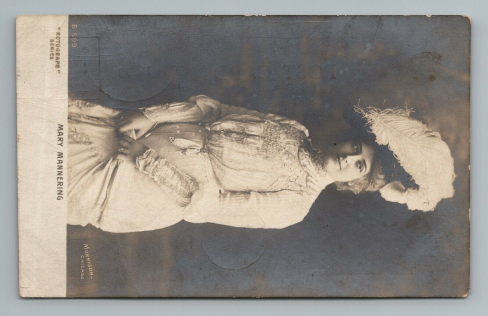 Victorian Woman Hat Mary Mannering Artist Morrison Chicago RPPC Vintage ...