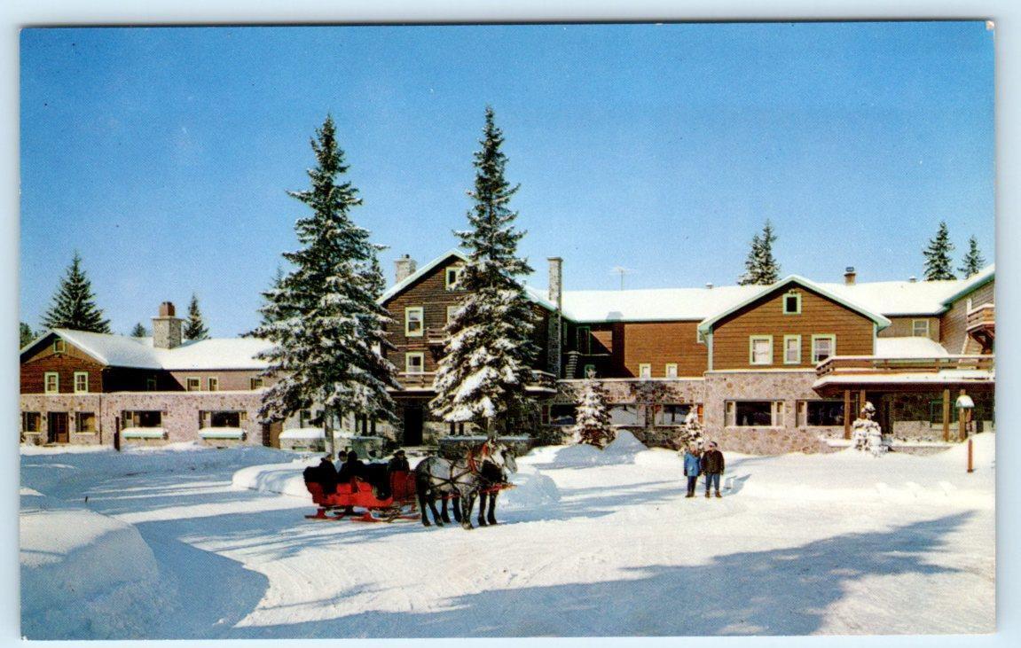 VAL DAVID, Quebec Canada ~ Ski Resort HOTEL LA SAPINIERE Sleigh c1960s ...