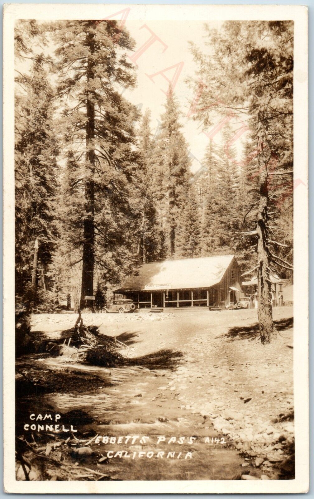 c1930s Calaveras, CA SHARP RPPC Camp Connell Resort Ebbetts Pass Photo ...