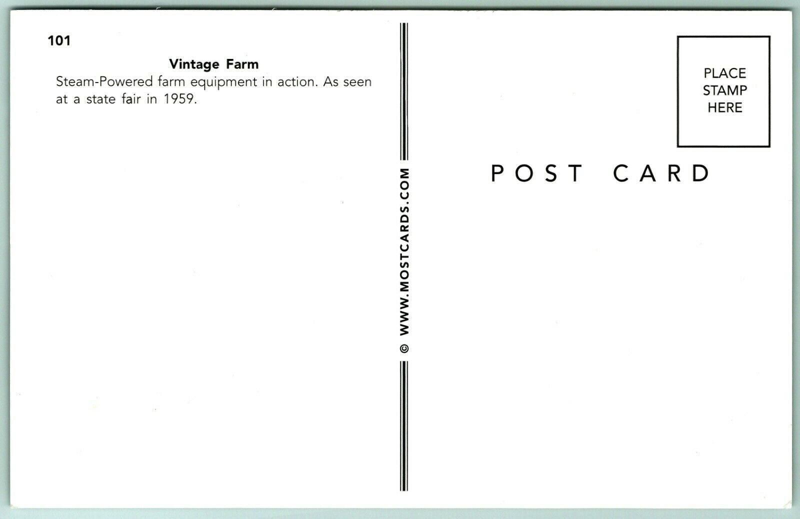 Vintage Farm Equipment at 1959 State Fair UNP Mostcards Chrome Postcard ...
