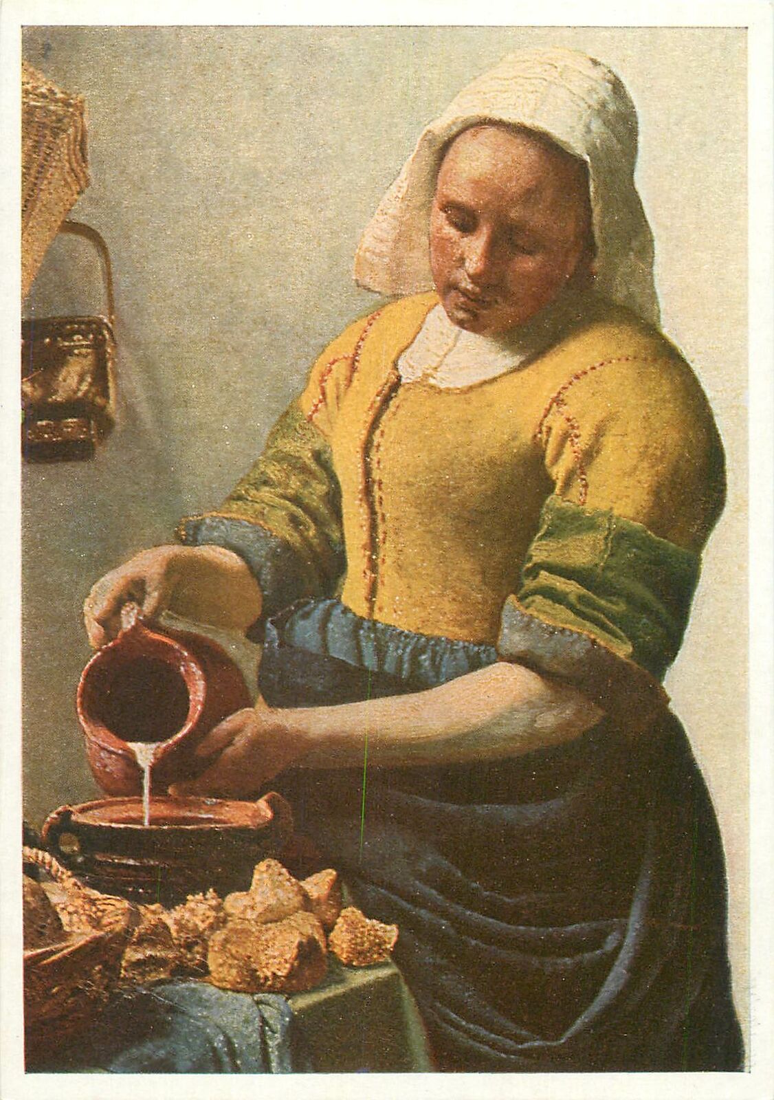 Painting artist Postcard Jan Vermeer van Delft the kitchen maid | Other ...
