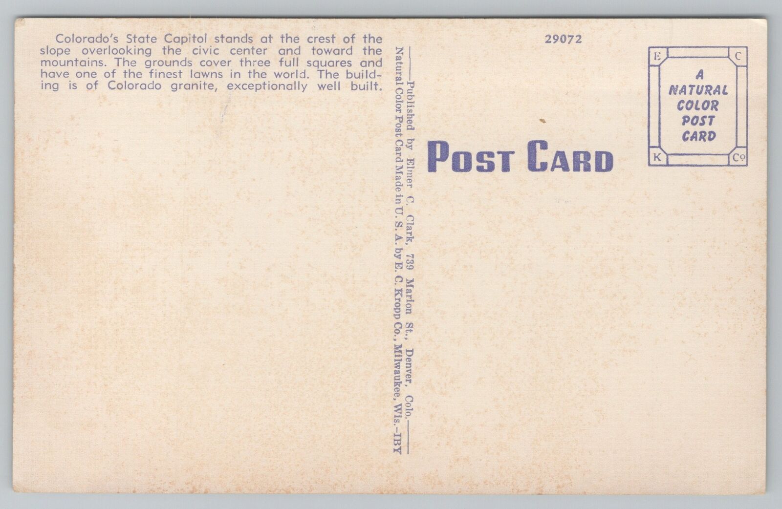 Denver Colorado~Capitol Building & Broncho Buster Monument~Vintage ...