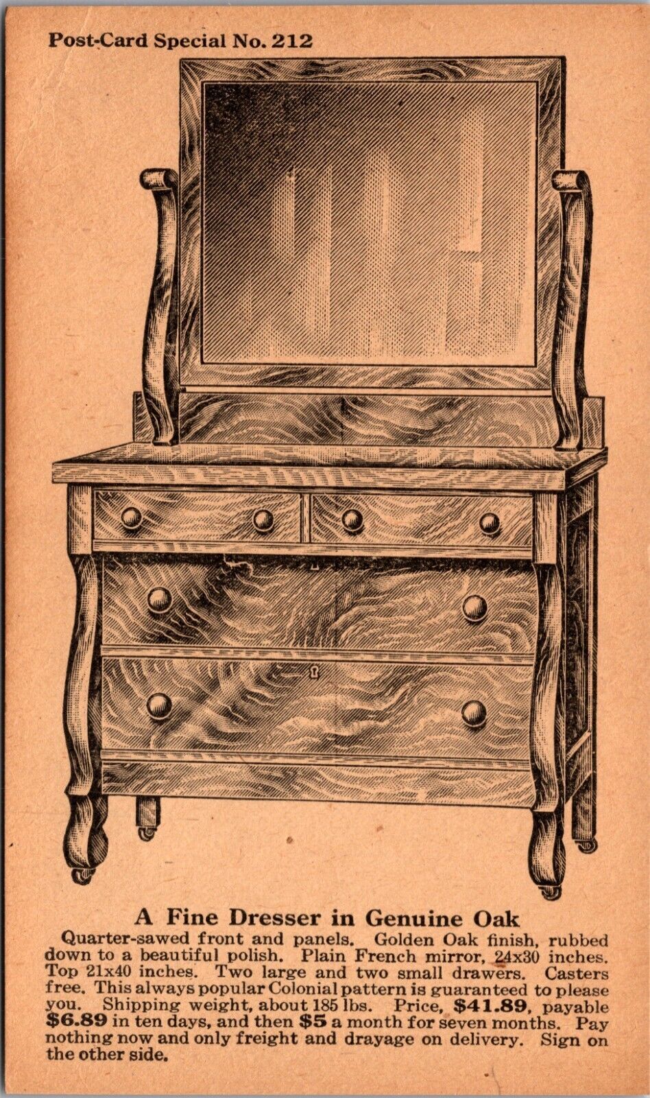 Aurora IL Quaker Valley Mfg Co A Dresser in Genuine Oak Advertising ...