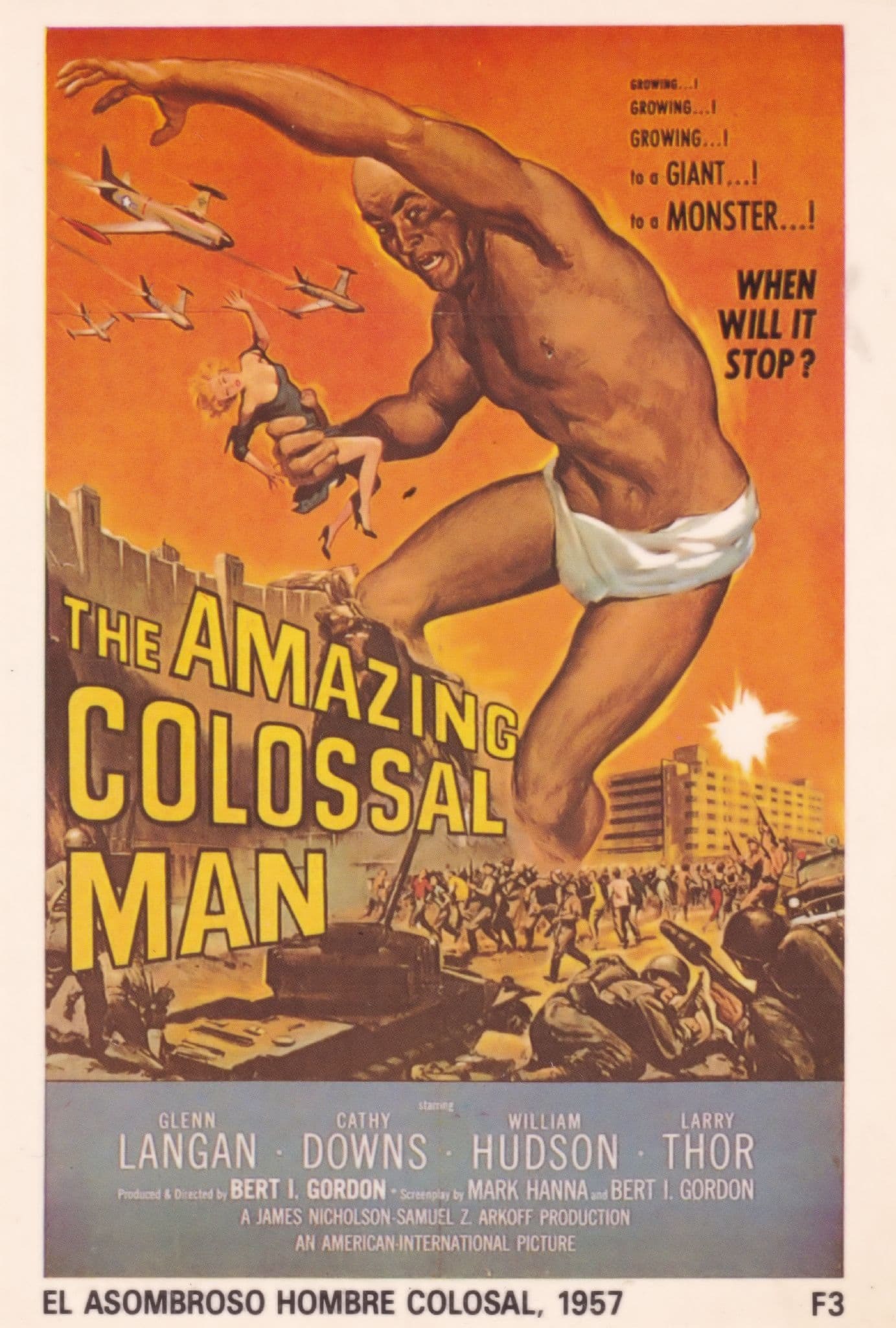 The Amazing Colossal Man B Movie Film Poster Postcard | Topics ...