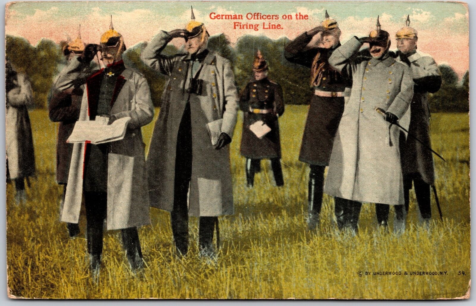 World War I, WWI German Officers on the Firing Line, Military, Vintage ...