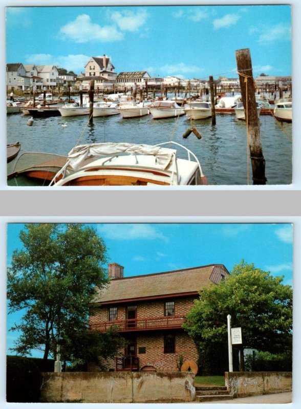 2 Postcards SOMERS POINT, New Jersey NJ ~ DOCKS & SOMERS MANSION ...