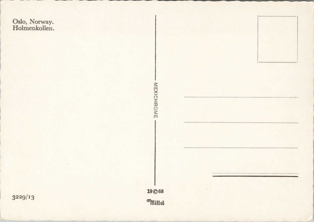 Oslo Norway Holmenkollen UNUSED Vintage Postcard D59 | Europe - Norway ...