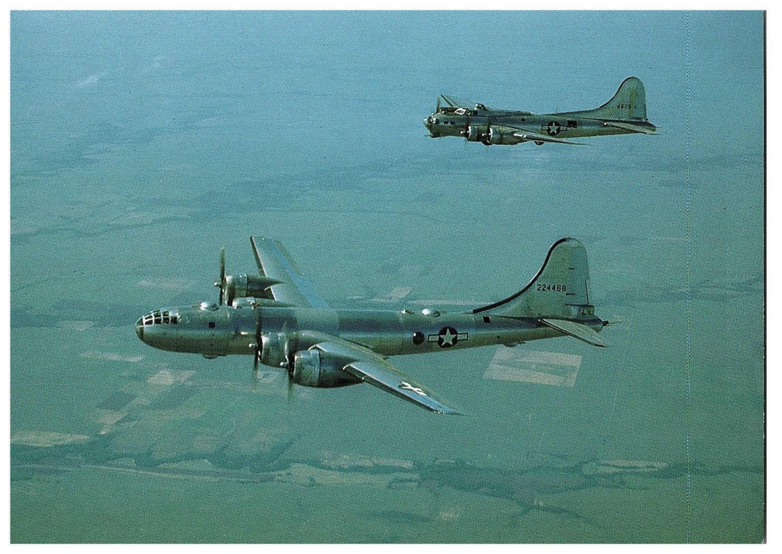 Boeing B 29a Superfortress And Douglas B 17g Flying Fortress Airplane
