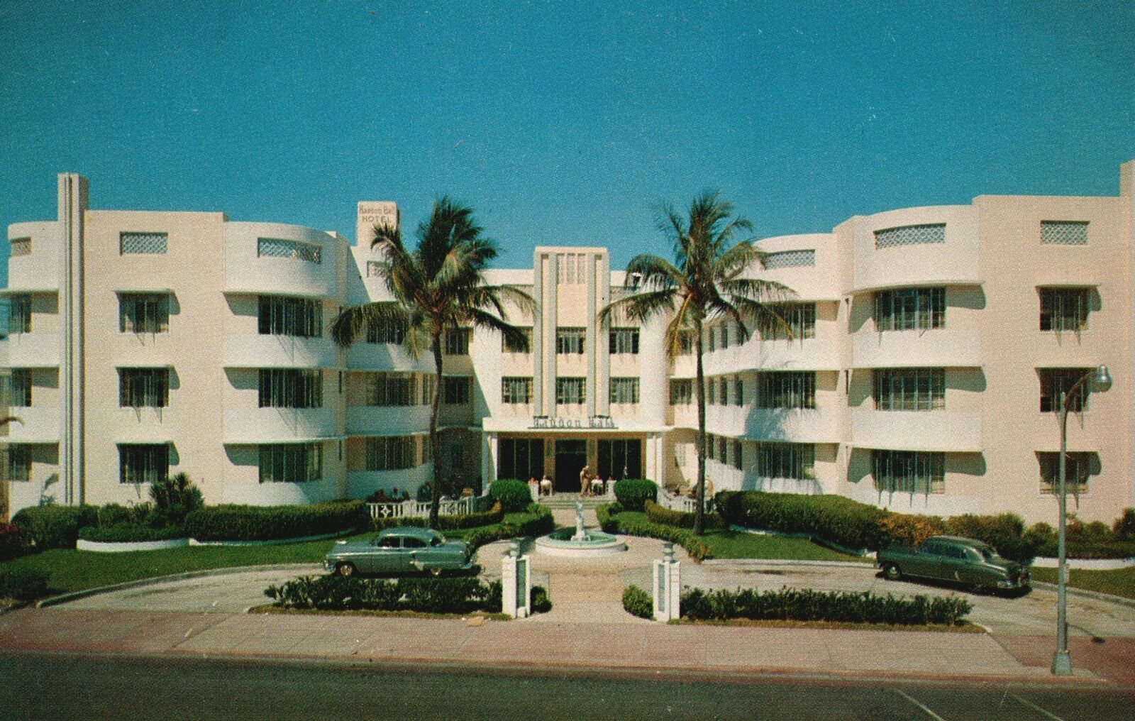 Vintage Postcard Haddon Hall Hotel and Pool Facing Ocean Miami Beach ...