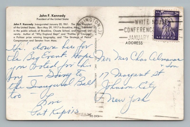 JFK John F Kennedy USA President Vintage Postcard | United States ...