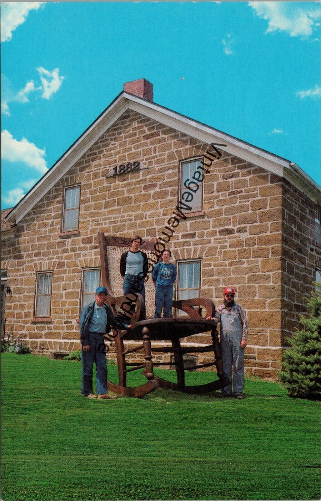 Amana Colonies Largest Solid Walnut Rocking Chair Iowa Postcard PC355 ...