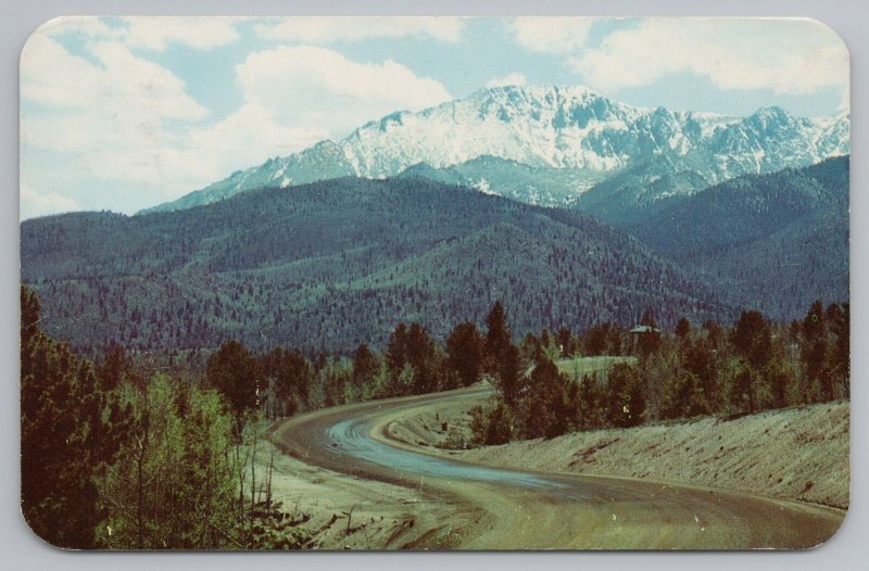Pikes Peak Region Colorado~Pikes Peak @ Auto Highway~Vintage Postcard ... Pikes Peak Region Colorado~Pikes Peak @ Auto Highway~Vintage Postcard ...