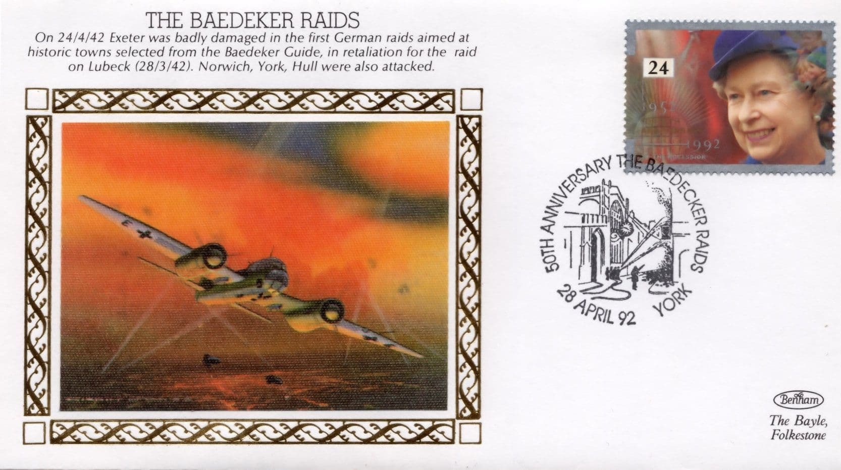 The Baedeker Raids Lubeck WW2 Benham Military First Day Cover | Topics ...