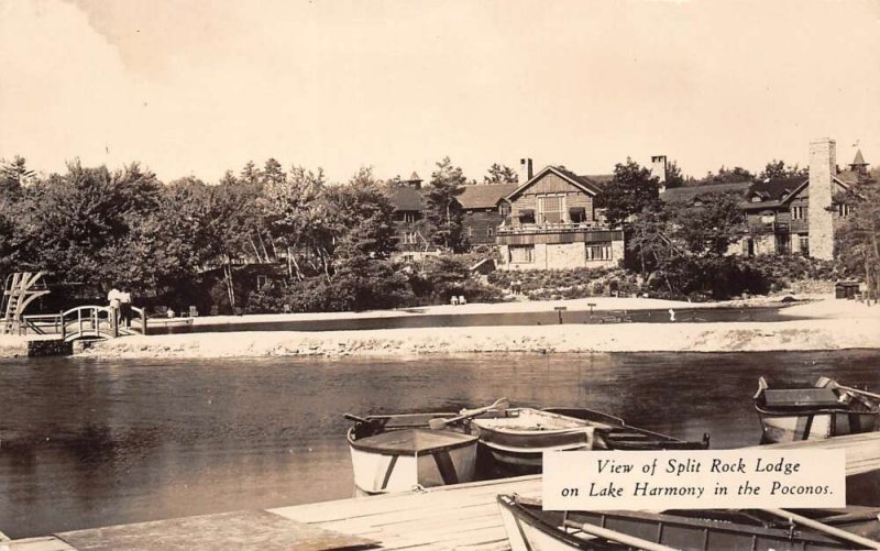 Lake Harmony Pennsylvania Split Rock Lodge, Pocono Mts., Real Photo PC ...