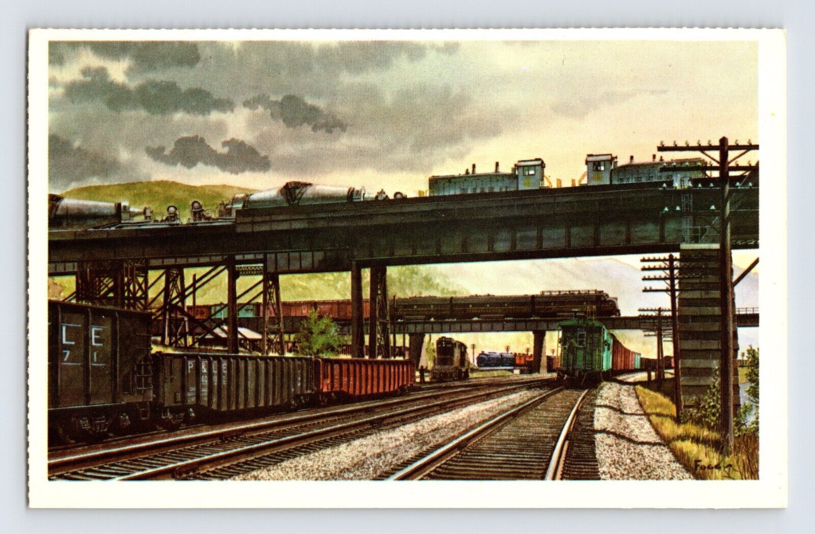 Postcard Railroad Train Pittsburgh Lake Erie New York Central Port ...