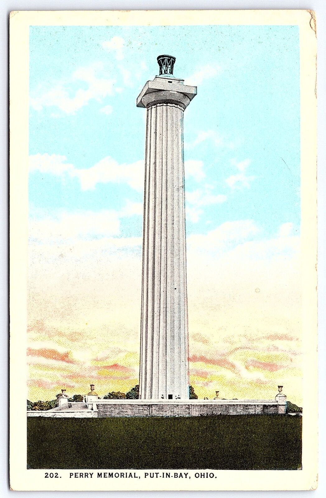 Perry Memorial Put In Bay Ohio OH Historical Tower Landmark Sunset Sky ...