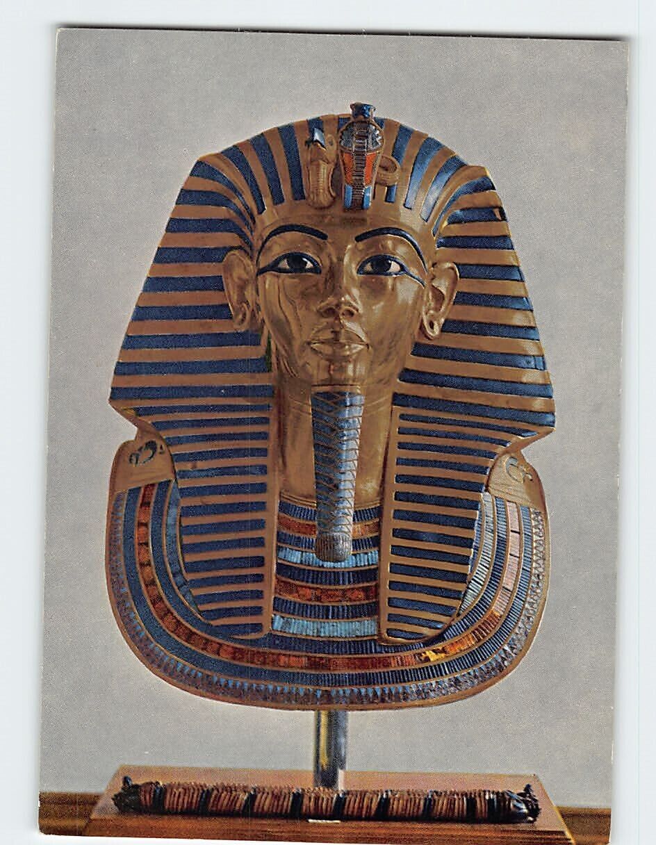 Postcard Gold mask of King Tutankhamun, Museum, Cairo, Egypt | Africa ...