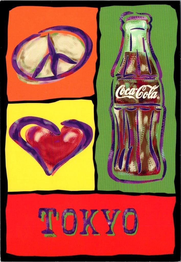 2~4X6 Postcards Tokyo Japan COCA-COLA Advertising COKE BOTTLES~HEART ...