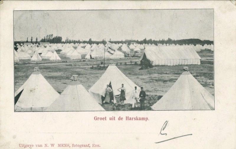 Netherlands Dutch Soldiers Army Camp Harskamp Tents Vintage 1900s ...