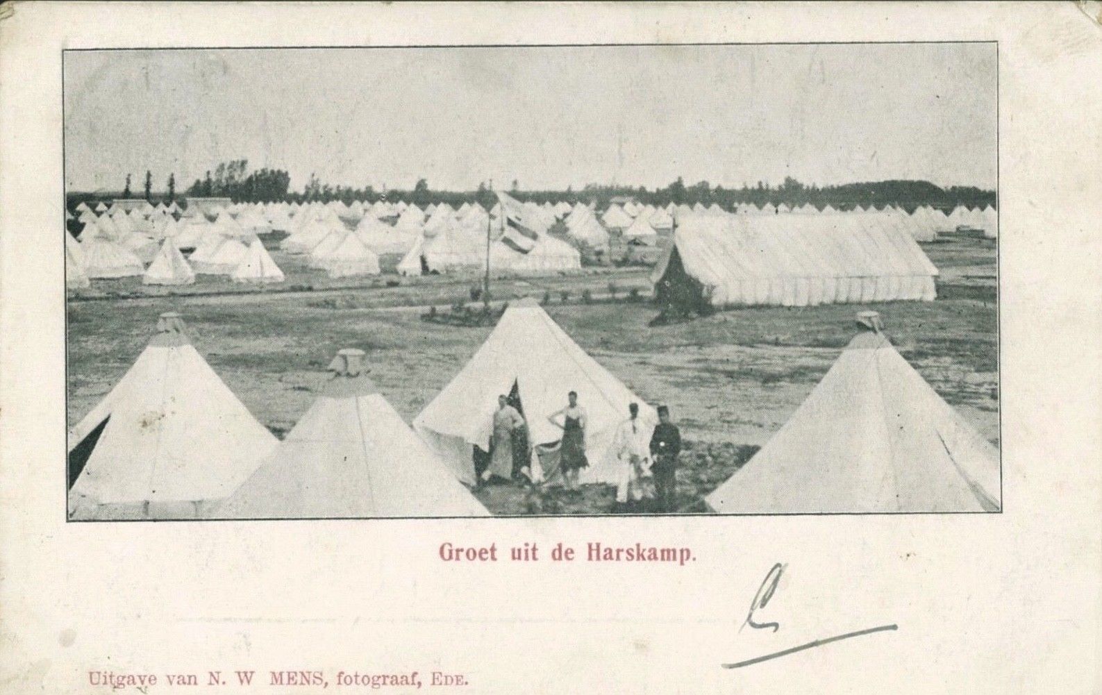 Netherlands Dutch Soldiers Army Camp Harskamp Tents Vintage 1900s ...